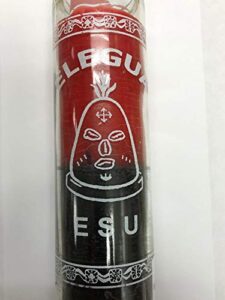 elegua eleggua 7 day unscented 2 color candle in glass