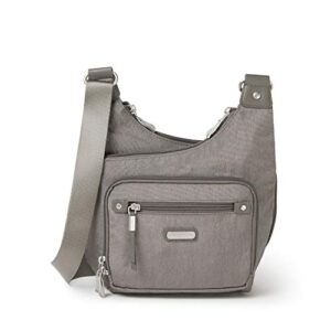 baggallini womens rfid cross city bagg, sterling shimmer