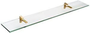 spancraft glass cardinal glass shelf, brushed bronze, 12 x 30