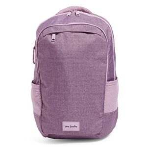 vera bradley women’s recycled lighten up reactive grand backpack, pale orchid heather, one size