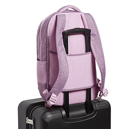 Vera Bradley Women's Recycled Lighten Up Reactive Grand Backpack, Pale Orchid Heather, One Size