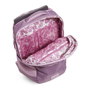 Vera Bradley Women's Recycled Lighten Up Reactive Grand Backpack, Pale Orchid Heather, One Size