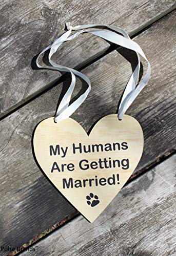 Pulse Brands Engagement Photo Prop Sign - My Humans are Getting Married - Engagement Gifts - Bride to Be - Engaged - Engagement Gifts for Couples