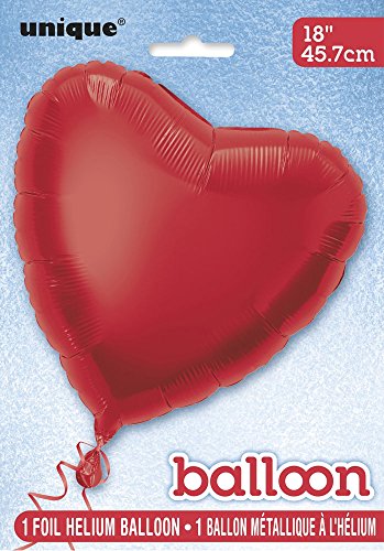 Unique Industries Red Heart Foil Party Balloon-18 1 Pc