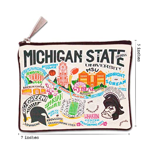 Catstudio Michigan State University Collegiate Zipper Pouch Purse | Holds Your Phone, Coins, Pencils, Makeup, Dog Treats, & Tech Tools