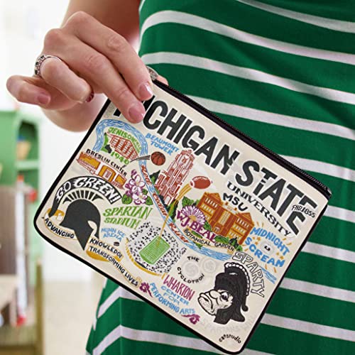 Catstudio Michigan State University Collegiate Zipper Pouch Purse | Holds Your Phone, Coins, Pencils, Makeup, Dog Treats, & Tech Tools