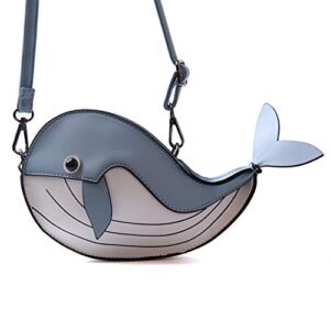 LUI SUI Women Whale Purse Animal Bags Chic Clutch Bags Cute Crossbody Shoulder Bags For Girls