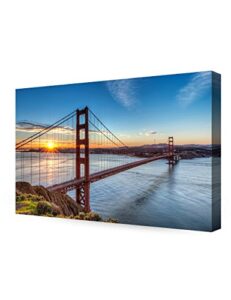 decorarts – golden gate bridge, san francisco, califonia. giclee canvas prints for wall decor. 36x24x1.5