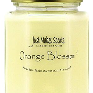 Orange Blossom Scented Blended Soy Candle | Strong Spring Floral Fragrance | Hand Poured in The USA by Just Makes Scents (8 oz)