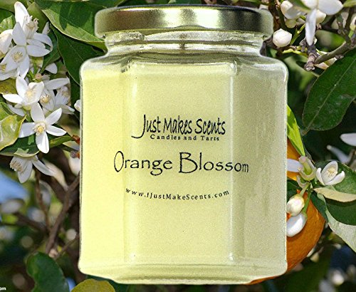 Orange Blossom Scented Blended Soy Candle | Strong Spring Floral Fragrance | Hand Poured in The USA by Just Makes Scents (8 oz)