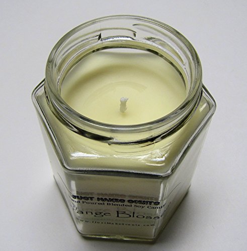 Orange Blossom Scented Blended Soy Candle | Strong Spring Floral Fragrance | Hand Poured in The USA by Just Makes Scents (8 oz)