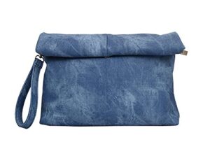 topsoso fashion shop jean casual clutch bag envelope bag for women (blue) … large