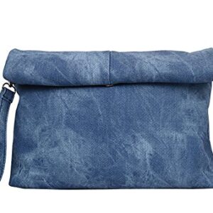 TOPSOSO Fashion Shop Jean Casual Clutch Bag Envelope bag For Women (Blue) … Large