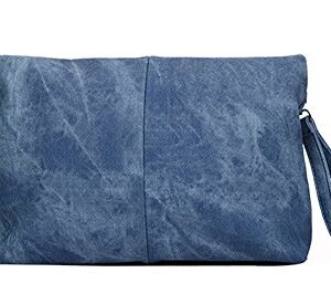 TOPSOSO Fashion Shop Jean Casual Clutch Bag Envelope bag For Women (Blue) … Large