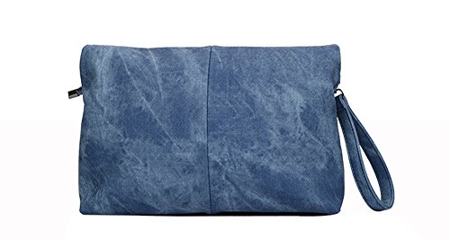 TOPSOSO Fashion Shop Jean Casual Clutch Bag Envelope bag For Women (Blue) … Large