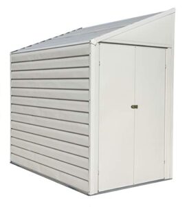 arrow shed 4′ x 7′ yardsaver compact galvanized steel storage shed with pent roof