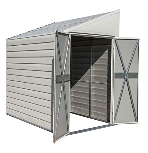 Arrow Shed 4' x 7' Yardsaver Compact Galvanized Steel Storage Shed with Pent Roof