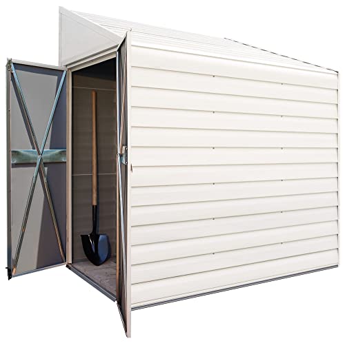 Arrow Shed 4' x 7' Yardsaver Compact Galvanized Steel Storage Shed with Pent Roof