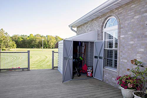 Arrow Shed 4' x 7' Yardsaver Compact Galvanized Steel Storage Shed with Pent Roof