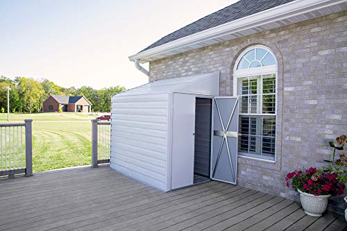 Arrow Shed 4' x 7' Yardsaver Compact Galvanized Steel Storage Shed with Pent Roof