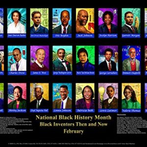 Black Inventors Then and Now Poster 24x18 inches (BNV)