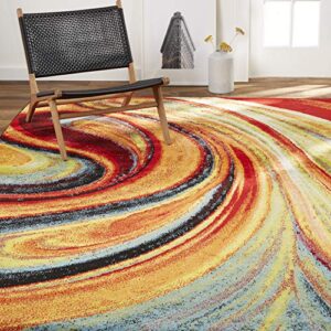 home dynamix adja modern area rug, splash (5’2″ x 7’2″)