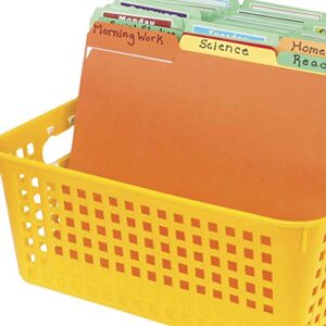 Really Good Stuff - 666002 Plastic Storage Baskets for Classroom or Home Use - Fun Rainbow Colors - 13" x 10" (Set of 6)