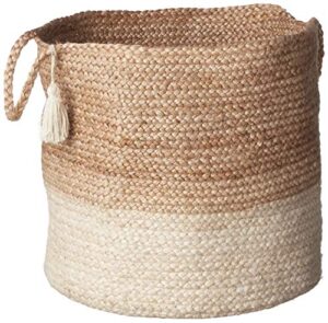 lr home montego storage basket, 19″ high, natural jute