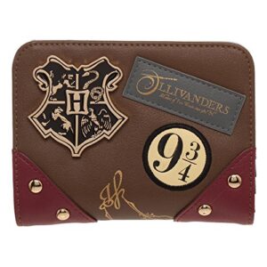 harry potter women’s trunk bi-fold flap wallet