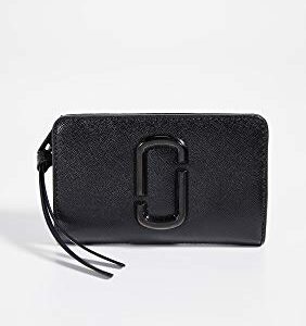 Marc Jacobs Women's Snapshot Compact Wallet, Black, One Size