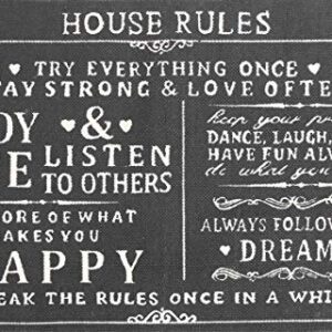 Chesapeake Paris Printed Cotton House Rules Typography Accent Rug (24''x36'')