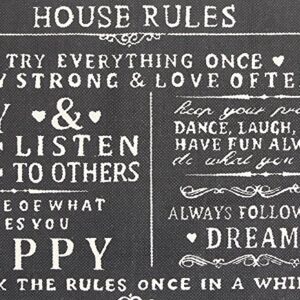 Chesapeake Paris Printed Cotton House Rules Typography Accent Rug (24''x36'')