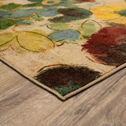 Mohawk Home Aurora Wildflower Light Multicolor Floral Printed Area Rug, 5' x 8', Multicolor