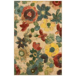 Mohawk Home Aurora Wildflower Light Multicolor Floral Printed Area Rug, 5' x 8', Multicolor