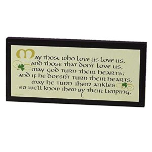 abbey gift abbey press (abbey & ca gift) those who love us mini plaque, 0.88 x 2.88 x 0.75, cream, green, black