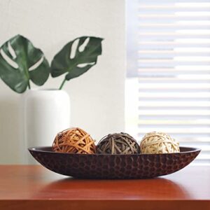 Hosley Honeycomb Wood Decor Bowl is 14.3 Inch Long for Orbs or Dried Potpourri and is an Ideal Gift for Library Den Dorm Home Weddings Spa Reiki Meditation O3