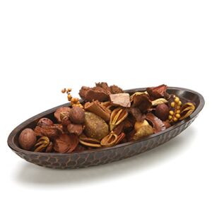 Hosley Honeycomb Wood Decor Bowl is 14.3 Inch Long for Orbs or Dried Potpourri and is an Ideal Gift for Library Den Dorm Home Weddings Spa Reiki Meditation O3