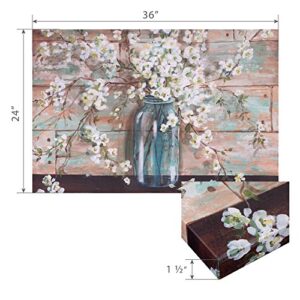 Patton Wall Decor Blooms In Mason Jar Floral Canvas Art