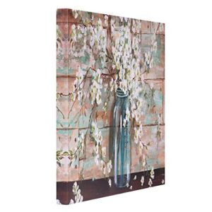 Patton Wall Decor Blooms In Mason Jar Floral Canvas Art