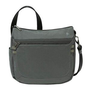 travelon anti-theft active medium crossbody, charcoal, one size