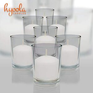 Hyoola Votive Candles - 10 Hour Burn Time - Unscented Candles Votives Bulk - Pack of 50 White Candles - European Made