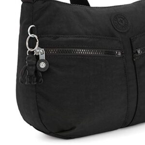 Kipling Women’s Izellah Crossbody, Super Light Everyday Purse, Nylon Shoulder Bag, Black Noir