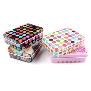 gootrades 4 pack mini iron tin box jewelry cards coin storage rectangular bags case