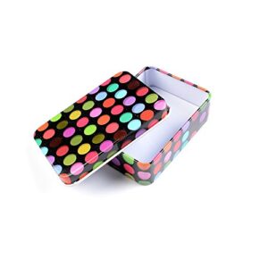 gootrades 4 Pack Mini Iron Tin Box Jewelry Cards Coin Storage Rectangular Bags Case