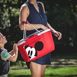 ONIVA - a Picnic Time brand 645-00-100-014-11 Metro Basket Collapsible Cooler Tote, Mickey Mouse - Red