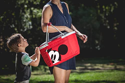 ONIVA - a Picnic Time brand 645-00-100-014-11 Metro Basket Collapsible Cooler Tote, Mickey Mouse - Red