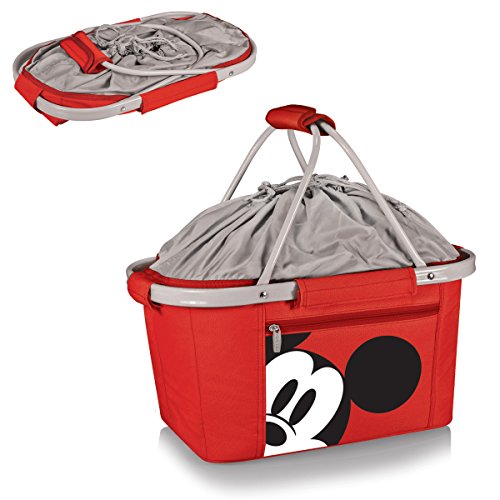 ONIVA - a Picnic Time brand 645-00-100-014-11 Metro Basket Collapsible Cooler Tote, Mickey Mouse - Red