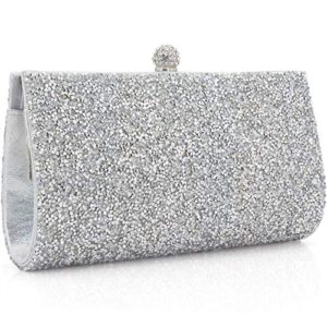 magiclove bling evening bag for women rhinestone crystal clutch purse silver