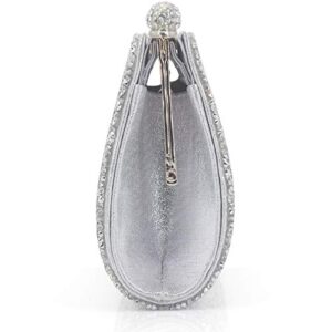 MagicLove Bling Evening Bag for Women Rhinestone Crystal Clutch Purse Silver