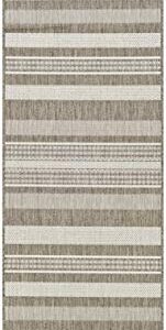 Couristan Gazebo Area Runner Rug 2'3" x 7'10" Champagne-Taupe